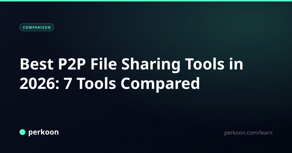 7 Best P2P File Sharing Tools in 2026 (Honest Comparison) · Perkoon